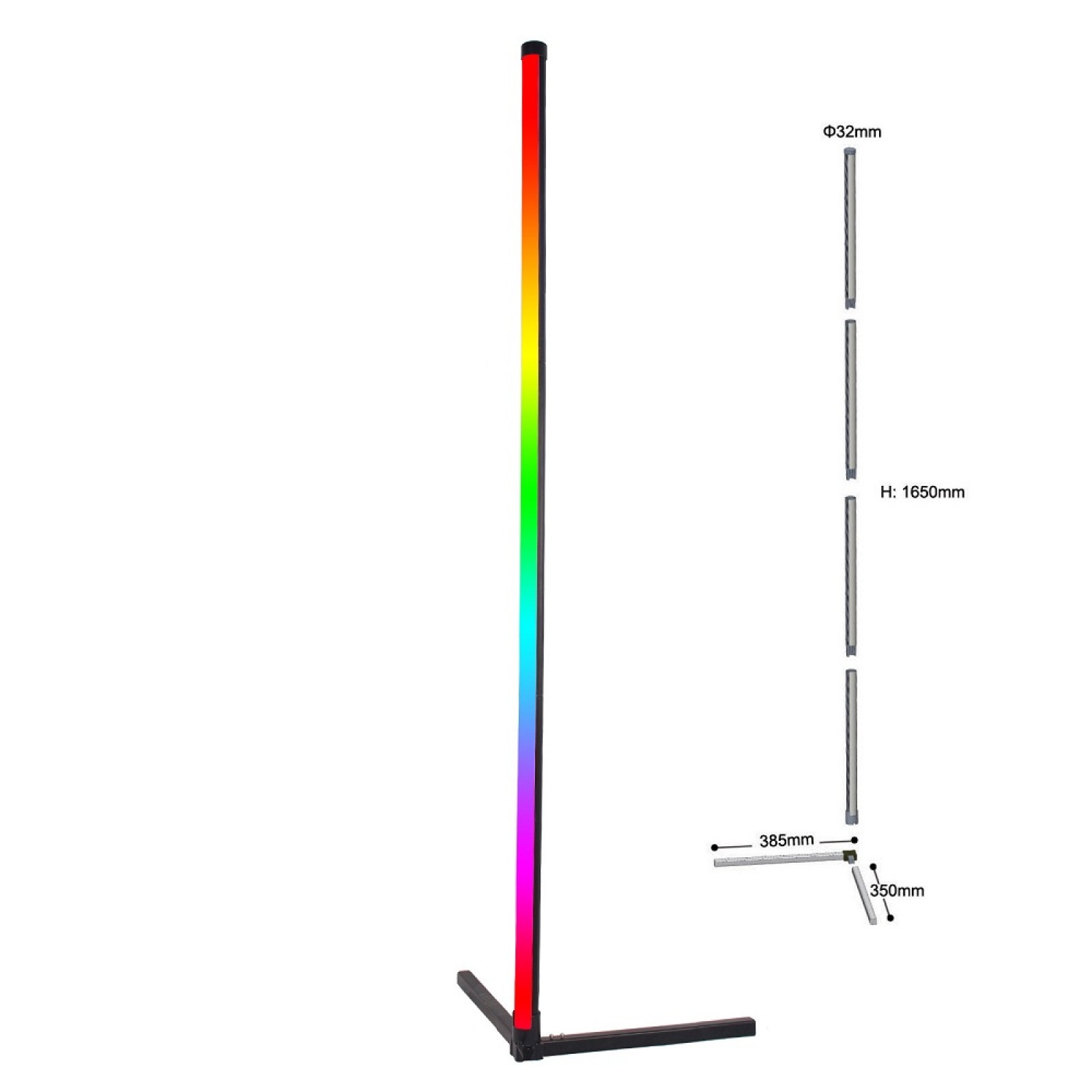 RGB LED Floor Lamp color Changing with APP Control, DIY Mode & Timing ...