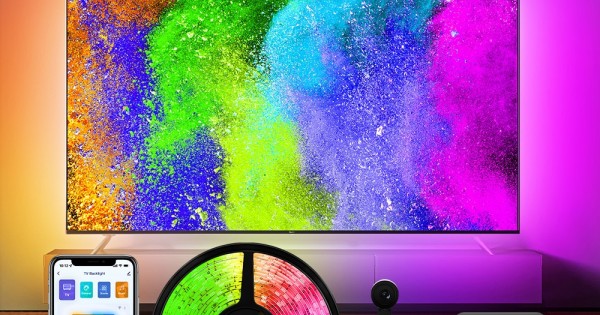 TV LED Backlights with Camera, Dream view RGBIC WIFI backlights for 55 ...