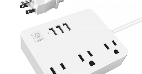US smart Zigbee power strip 3 AC outlet plus 3 USB separate control